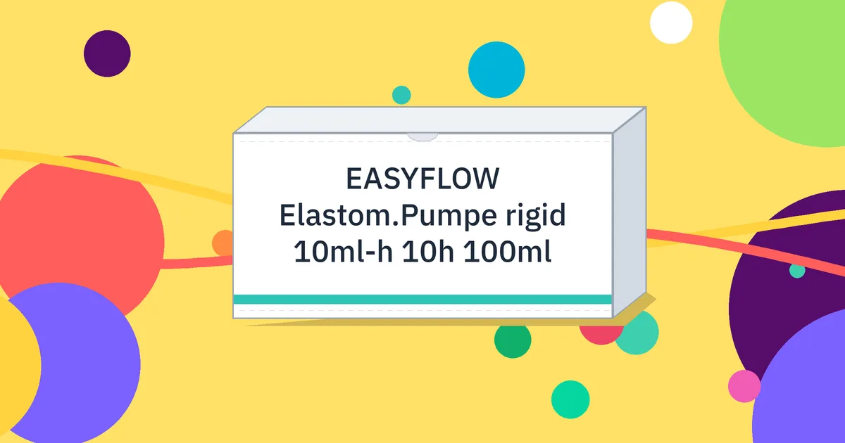 Symbolbild: Packung mit der Aufschrift EASYFLOW Elastom.Pumpe rigid 10ml-h 10h 100ml (PZN 19262636) – Verfügbarkeit und Bezug in Apotheken in Frankfurt am Main