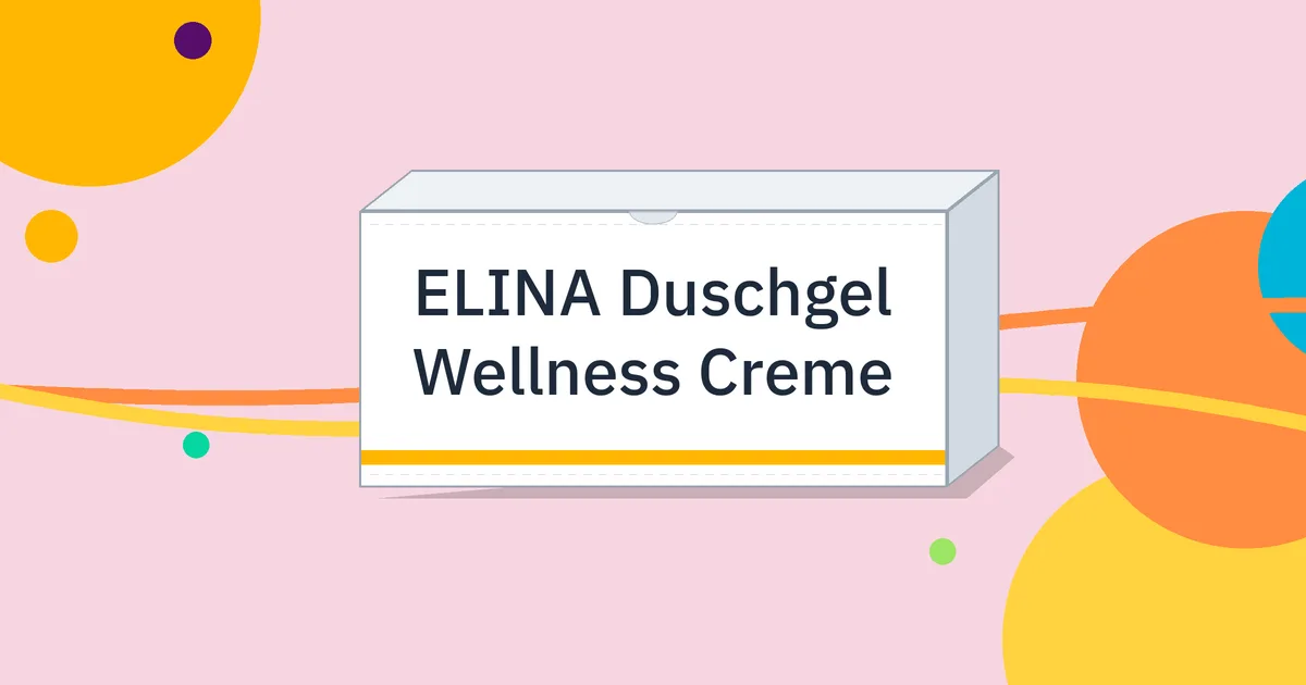 Symbolbild: Packung mit der Aufschrift ELINA Duschgel Wellness Creme (PZN 10710027) – Verfügbarkeit und Bezug in Apotheken in Frankfurt am Main