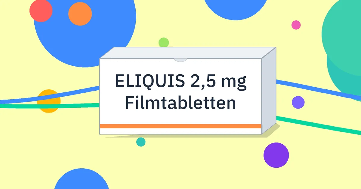 Symbolbild: Packung mit der Aufschrift ELIQUIS 2,5 mg Filmtabletten (PZN 19126471) – Verfügbarkeit und Bezug in Apotheken in Frankfurt am Main