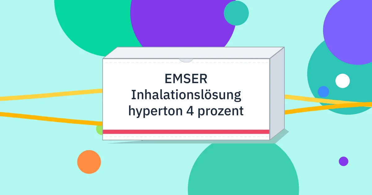 Symbolbild: Packung mit der Aufschrift EMSER Inhalationslösung hyperton 4 prozent (PZN 16851852) – Verfügbarkeit und Bezug in Apotheken in Frankfurt am Main