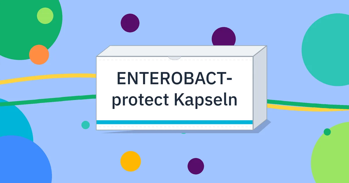 Symbolbild: Packung mit der Aufschrift ENTEROBACT-protect Kapseln (PZN 13878052) – Verfügbarkeit und Bezug in Apotheken in Frankfurt am Main