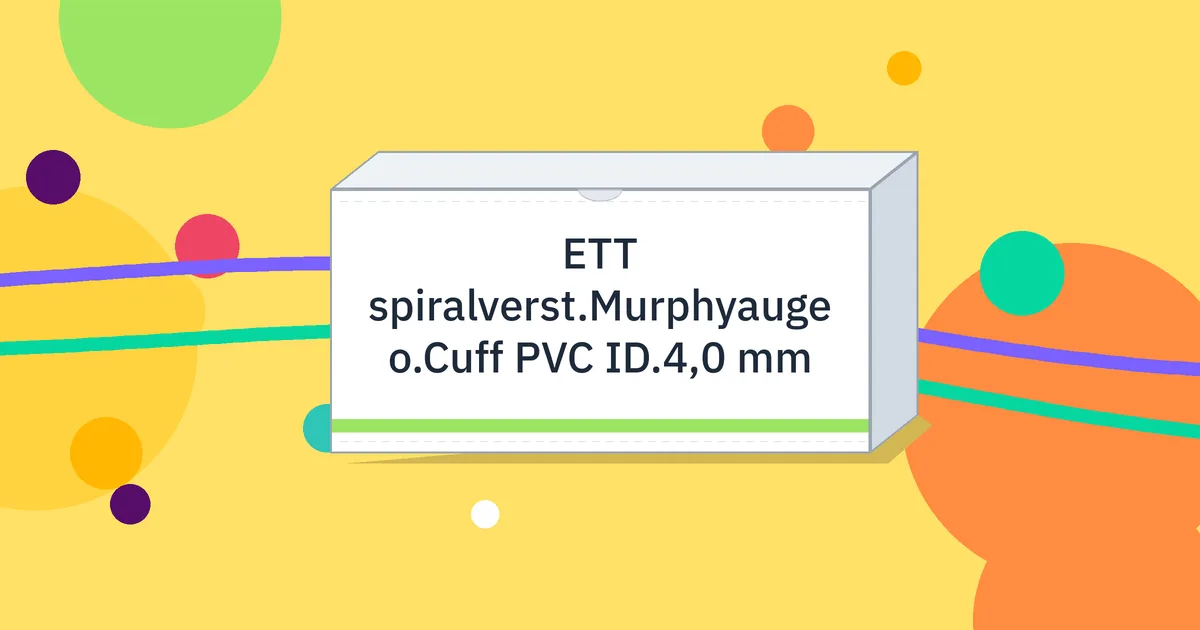 Symbolbild: Packung mit der Aufschrift ETT spiralverst.Murphyauge o.Cuff PVC ID.4,0 mm (PZN 19120801) – Verfügbarkeit und Bezug in Apotheken in Frankfurt am Main