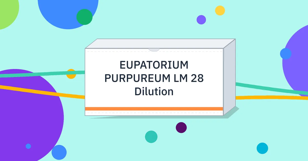 Symbolbild: Packung mit der Aufschrift EUPATORIUM PURPUREUM LM 28 Dilution (PZN 13481573) – Verfügbarkeit und Bezug in Apotheken in Frankfurt am Main