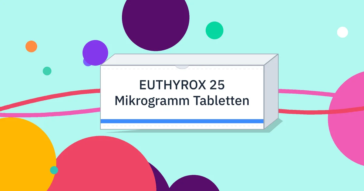 Symbolbild: Packung mit der Aufschrift EUTHYROX 25 Mikrogramm Tabletten (PZN 03542291) – Verfügbarkeit und Bezug in Apotheken in Frankfurt am Main