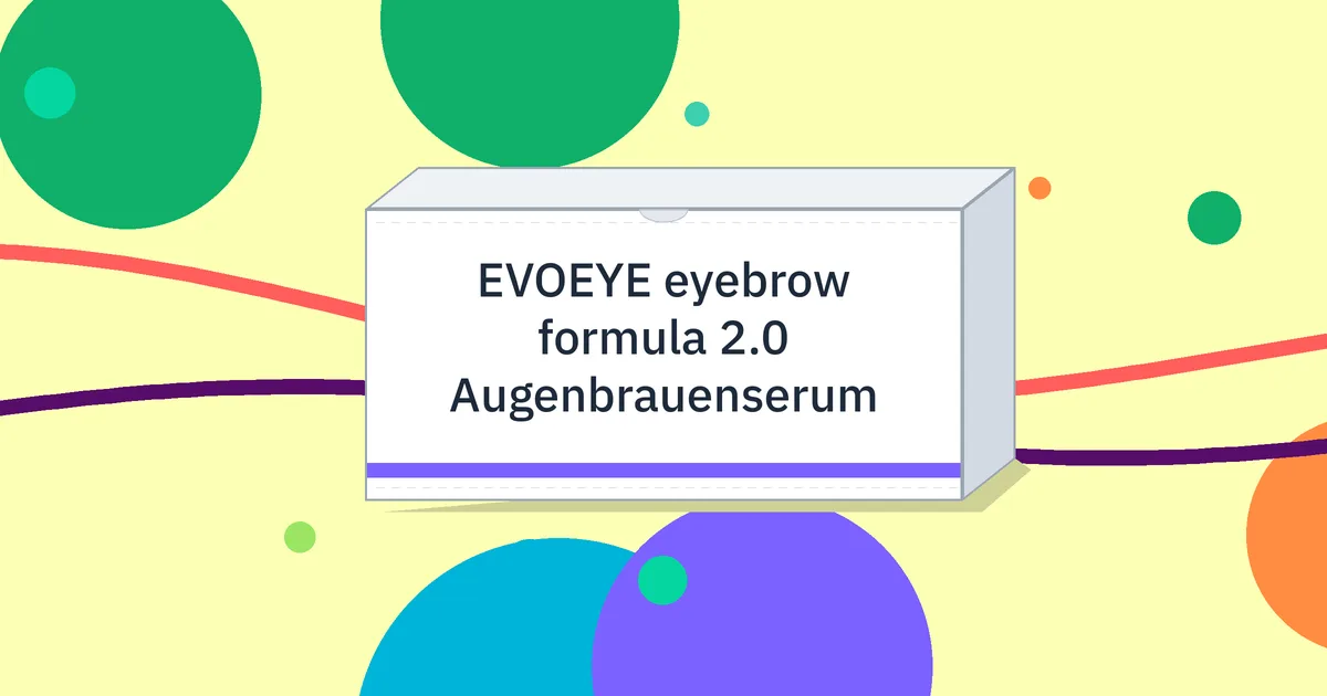 Symbolbild: Packung mit der Aufschrift EVOEYE eyebrow formula 2.0 Augenbrauenserum (PZN 15296437) – Verfügbarkeit und Bezug in Apotheken in Frankfurt am Main