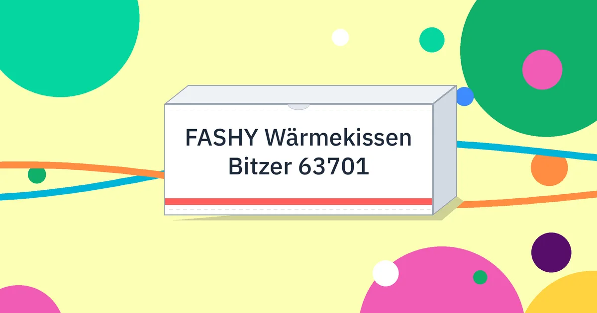 Symbolbild: Packung mit der Aufschrift FASHY Wärmekissen Bitzer 63701 (PZN 11855489) – Verfügbarkeit und Bezug in Apotheken in Frankfurt am Main