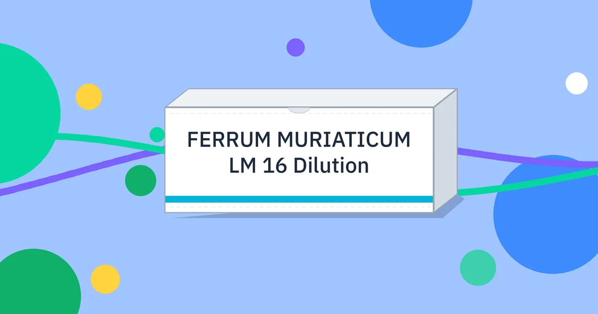 Symbolbild: Packung mit der Aufschrift FERRUM MURIATICUM LM 16 Dilution (PZN 12850790) – Verfügbarkeit und Bezug in Apotheken in Frankfurt am Main