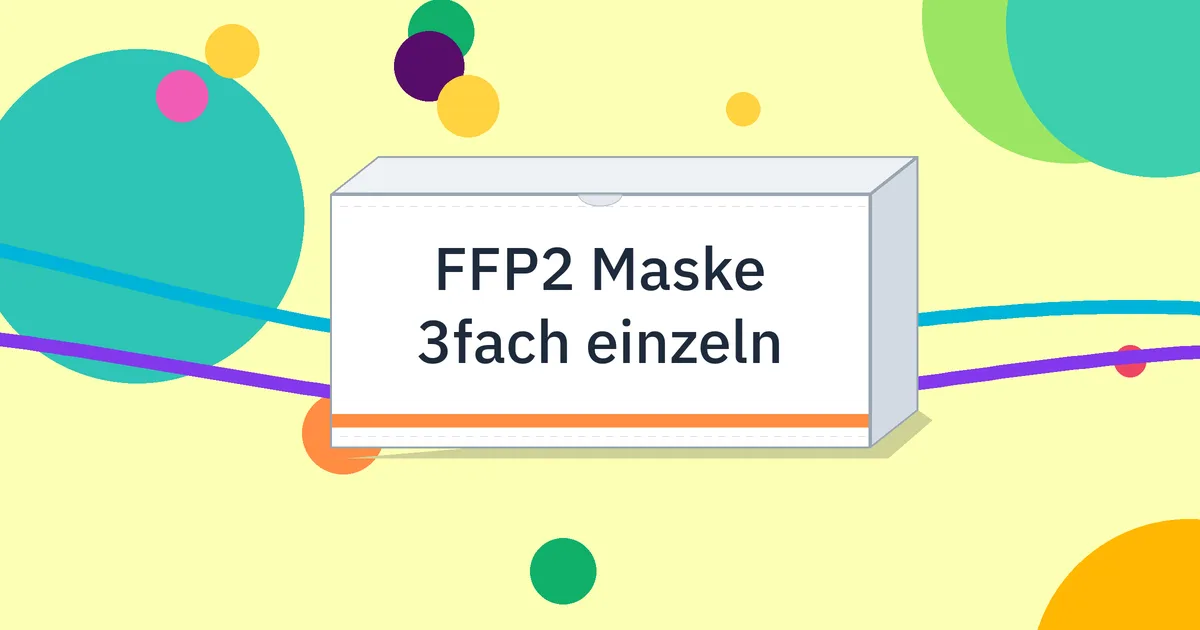 Symbolbild: Packung mit der Aufschrift FFP2 Maske 3fach einzeln (PZN 20206117) – Verfügbarkeit und Bezug in Apotheken in Frankfurt am Main