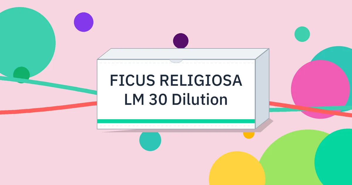 Symbolbild: Packung mit der Aufschrift FICUS RELIGIOSA LM 30 Dilution (PZN 12854167) – Verfügbarkeit und Bezug in Apotheken in Frankfurt am Main