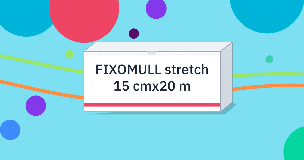 Symbolbild: Packung mit der Aufschrift FIXOMULL stretch 15 cmx20 m (PZN 19347611) – Verfügbarkeit und Bezug in Apotheken in Frankfurt am Main