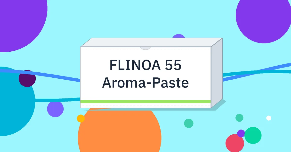 Symbolbild: Packung mit der Aufschrift FLINOA 55 Aroma-Paste (PZN 19845668) – Verfügbarkeit und Bezug in Apotheken in Frankfurt am Main