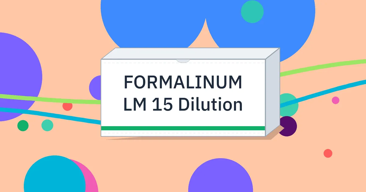 Symbolbild: Packung mit der Aufschrift FORMALINUM LM 15 Dilution (PZN 12873621) – Verfügbarkeit und Bezug in Apotheken in Frankfurt am Main