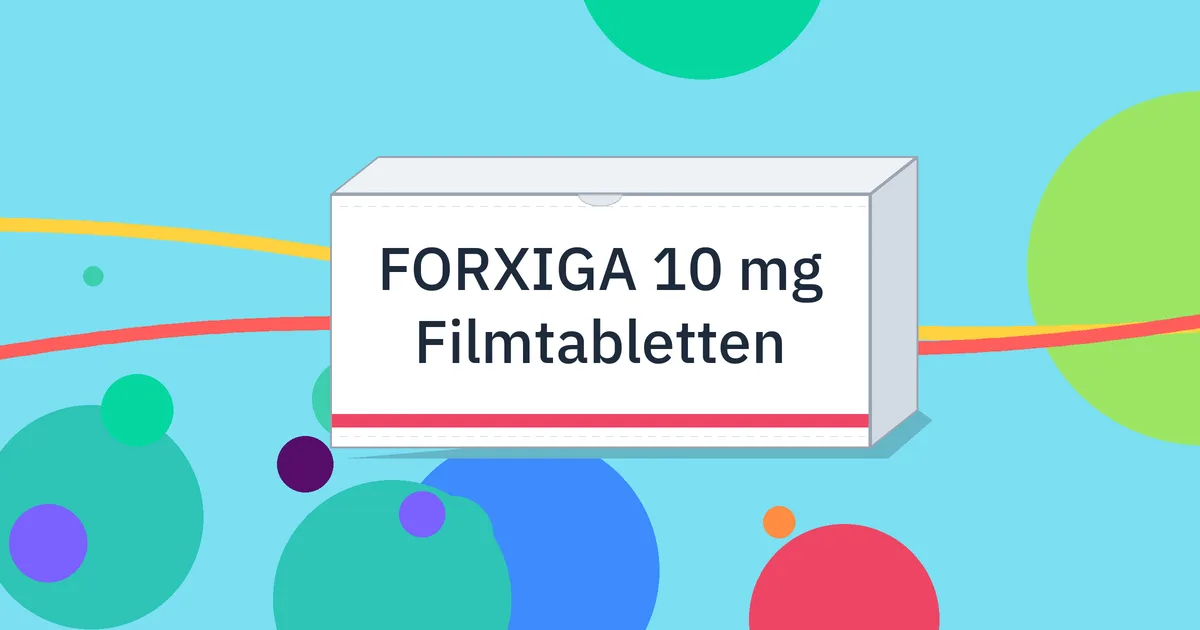 Symbolbild: Packung mit der Aufschrift FORXIGA 10 mg Filmtabletten (PZN 19434020) – Verfügbarkeit und Bezug in Apotheken in Frankfurt am Main