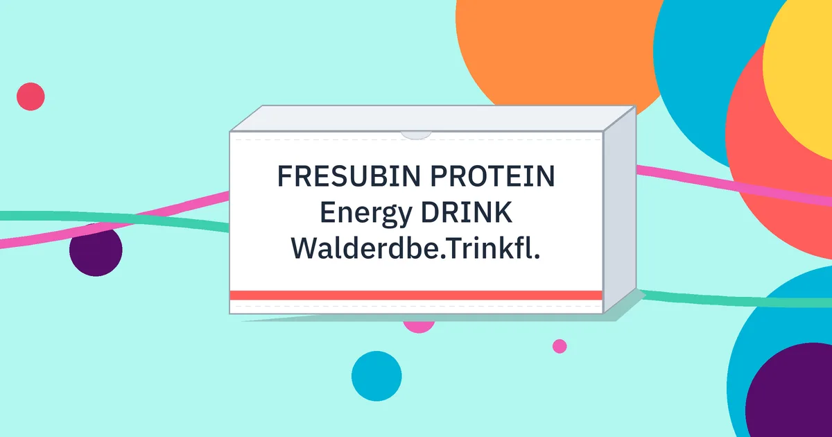 Symbolbild: Packung mit der Aufschrift FRESUBIN PROTEIN Energy DRINK Walderdbe.Trinkfl. (PZN 00996488) – Verfügbarkeit und Bezug in Apotheken in Frankfurt am Main