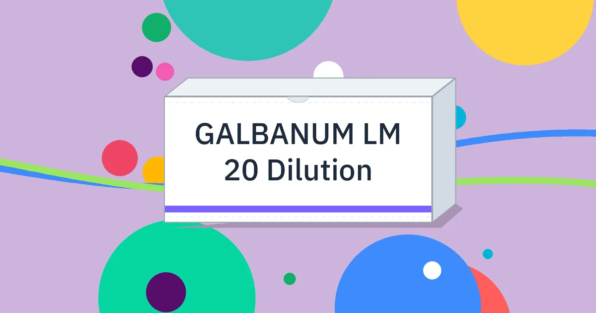 Symbolbild: Packung mit der Aufschrift GALBANUM LM 20 Dilution (PZN 13495380) – Verfügbarkeit und Bezug in Apotheken in Frankfurt am Main