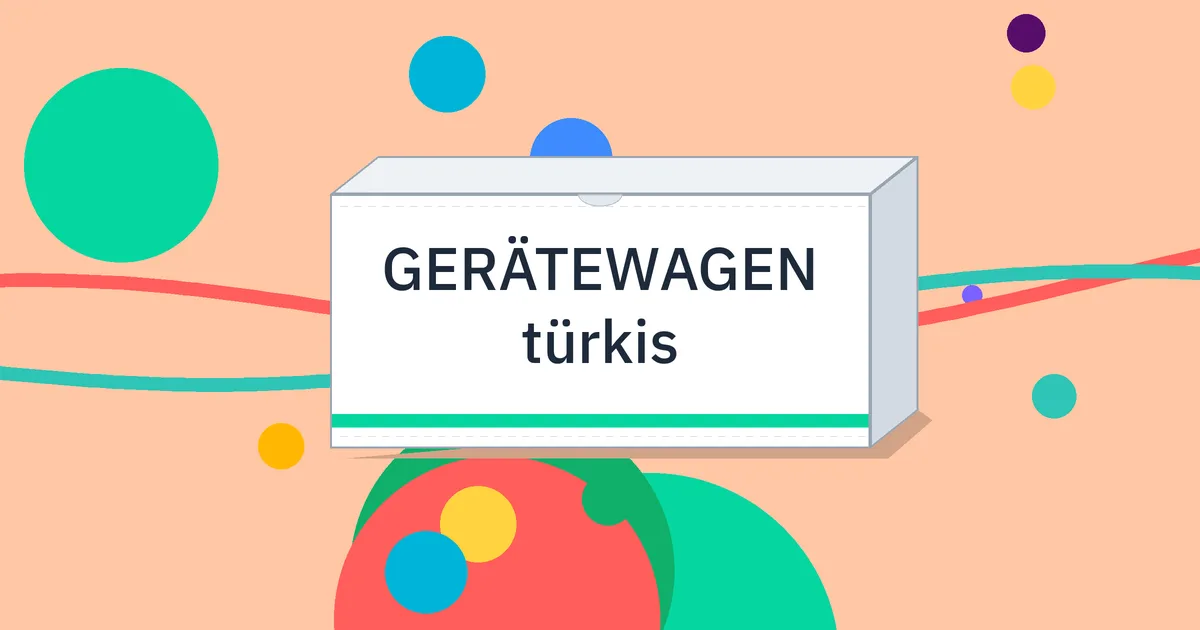 Symbolbild: Packung mit der Aufschrift GERÄTEWAGEN türkis (PZN 01492761) – Verfügbarkeit und Bezug in Apotheken in Frankfurt am Main