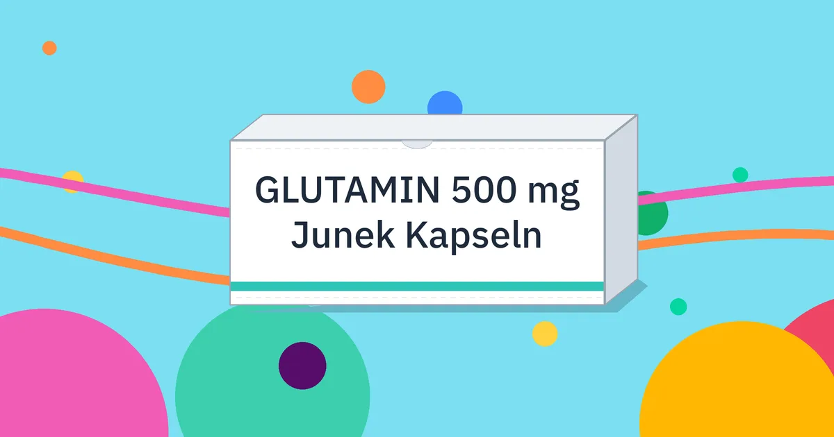Symbolbild: Packung mit der Aufschrift GLUTAMIN 500 mg Junek Kapseln (PZN 00133008) – Verfügbarkeit und Bezug in Apotheken in Frankfurt am Main