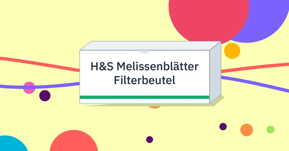 Symbolbild: Packung mit der Aufschrift H&S Melissenblätter Filterbeutel (PZN 02070499) – Verfügbarkeit und Bezug in Apotheken in Frankfurt am Main
