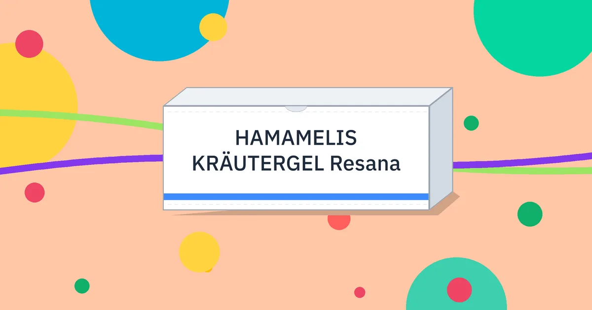 Symbolbild: Packung mit der Aufschrift HAMAMELIS KRÄUTERGEL Resana (PZN 02762085) – Verfügbarkeit und Bezug in Apotheken in Frankfurt am Main
