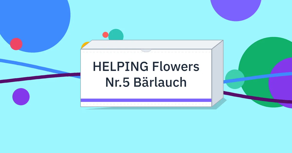 Symbolbild: Packung mit der Aufschrift HELPING Flowers Nr.5 Bärlauch (PZN 12499619) – Verfügbarkeit und Bezug in Apotheken in Frankfurt am Main