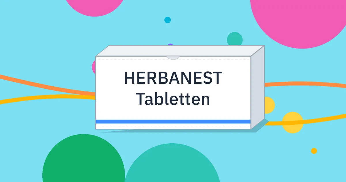 Symbolbild: Packung mit der Aufschrift HERBANEST Tabletten (PZN 05113648) – Verfügbarkeit und Bezug in Apotheken in Frankfurt am Main
