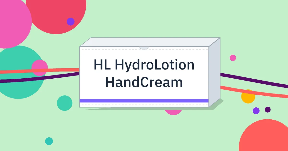 Symbolbild: Packung mit der Aufschrift HL HydroLotion HandCream (PZN 10983400) – Verfügbarkeit und Bezug in Apotheken in Frankfurt am Main