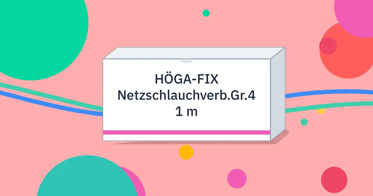 Symbolbild: Packung mit der Aufschrift HÖGA-FIX Netzschlauchverb.Gr.4 1 m (PZN 00668991) – Verfügbarkeit und Bezug in Apotheken in Frankfurt am Main