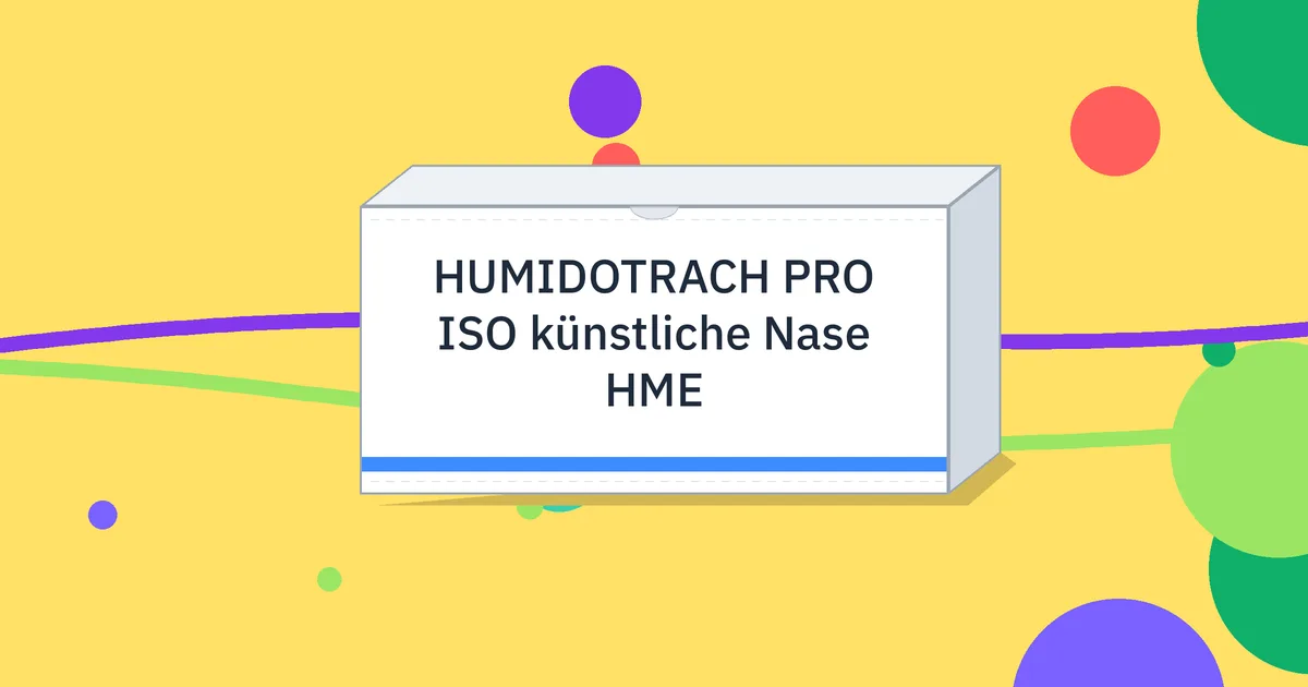 Symbolbild: Packung mit der Aufschrift HUMIDOTRACH PRO ISO künstliche Nase HME (PZN 18027287) – Verfügbarkeit und Bezug in Apotheken in Frankfurt am Main