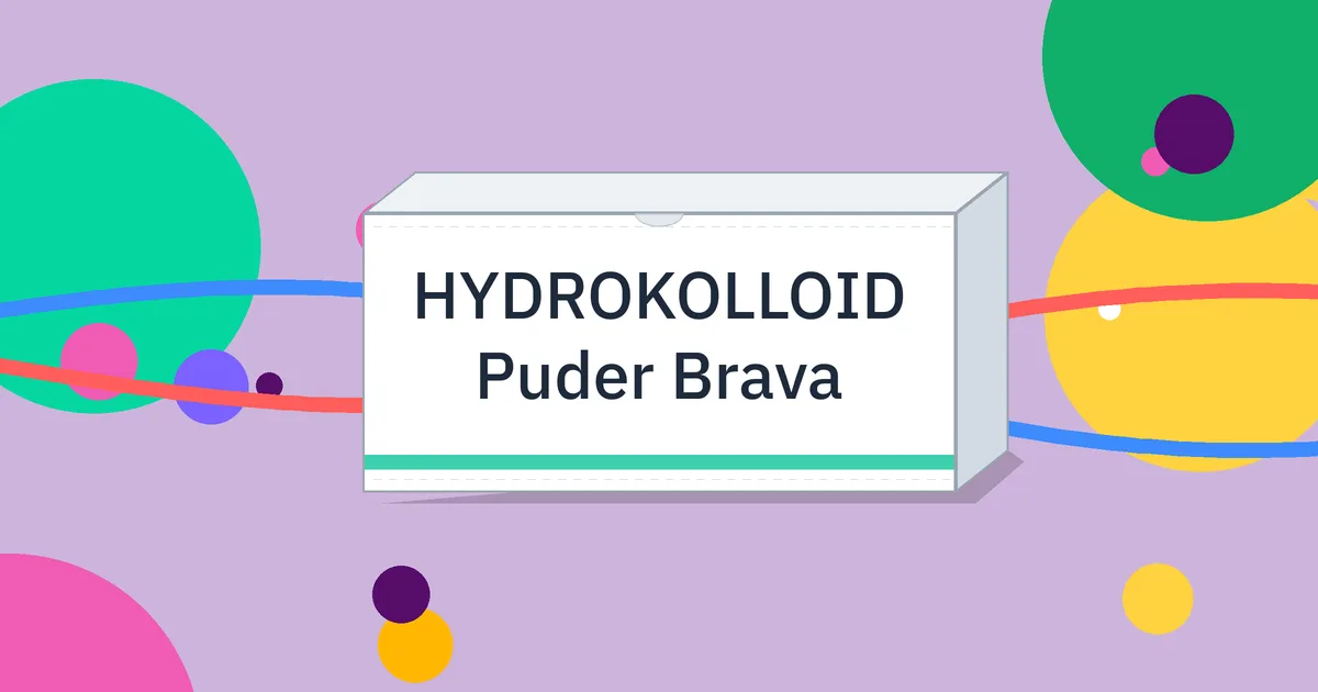 Symbolbild: Packung mit der Aufschrift HYDROKOLLOID Puder Brava (PZN 01325313) – Verfügbarkeit und Bezug in Apotheken in Frankfurt am Main