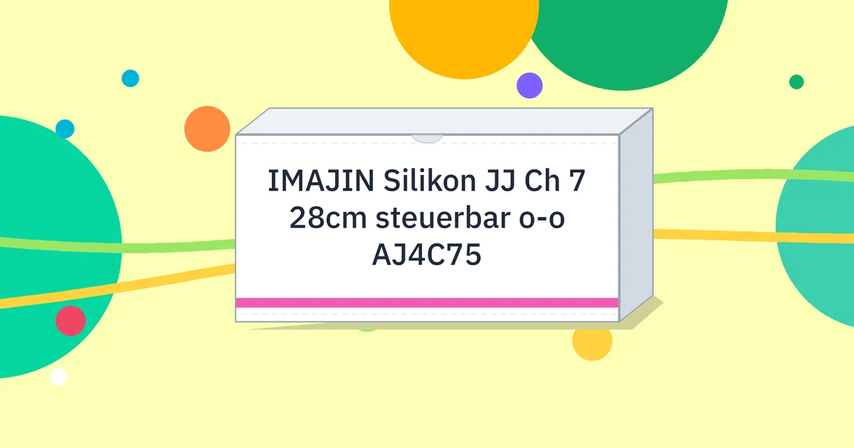 Symbolbild: Packung mit der Aufschrift IMAJIN Silikon JJ Ch 7 28cm steuerbar o-o AJ4C75 (PZN 17509392) – Verfügbarkeit und Bezug in Apotheken in Frankfurt am Main