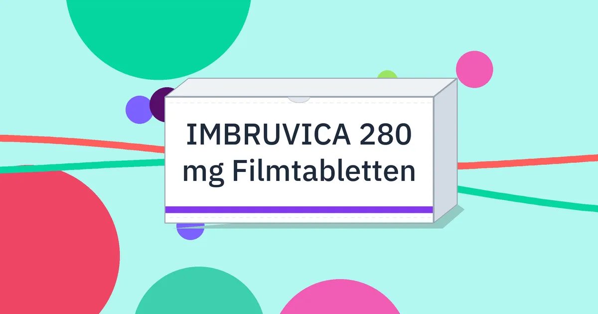 Symbolbild: Packung mit der Aufschrift IMBRUVICA 280 mg Filmtabletten (PZN 18401449) – Verfügbarkeit und Bezug in Apotheken in Frankfurt am Main
