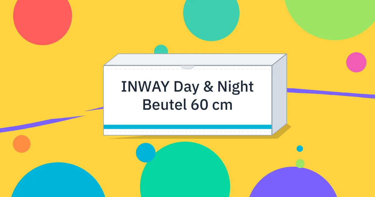Symbolbild: Packung mit der Aufschrift INWAY Day & Night Beutel 60 cm (PZN 14305536) – Verfügbarkeit und Bezug in Apotheken in Frankfurt am Main