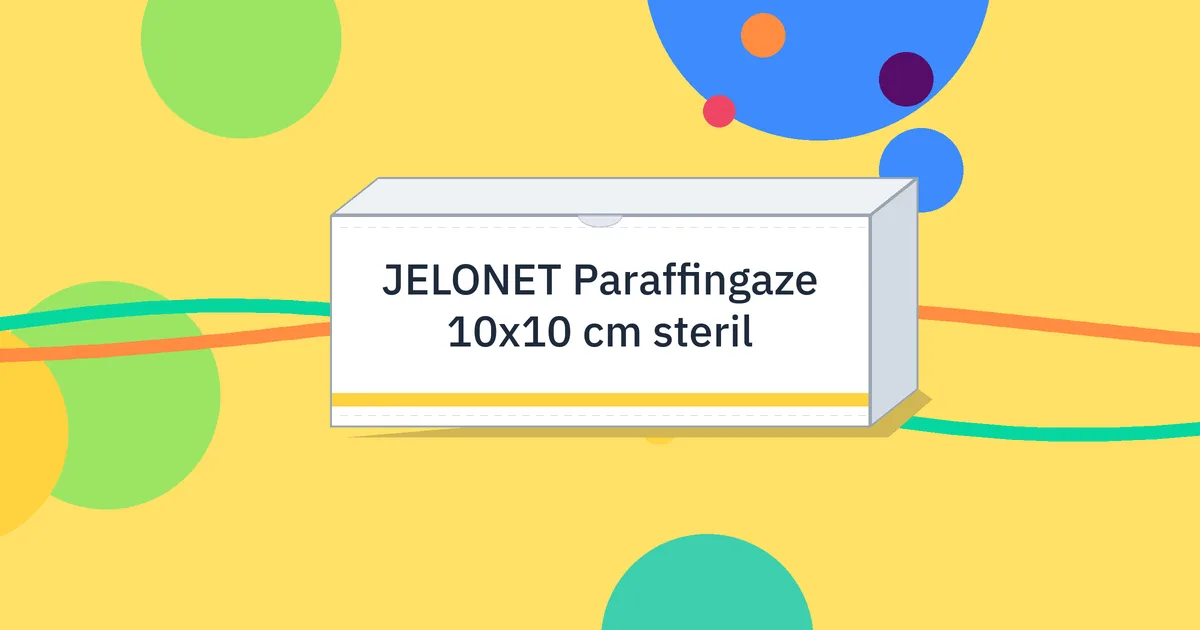 Symbolbild: Packung mit der Aufschrift JELONET Paraffingaze 10x10 cm steril (PZN 17832012) – Verfügbarkeit und Bezug in Apotheken in Frankfurt am Main