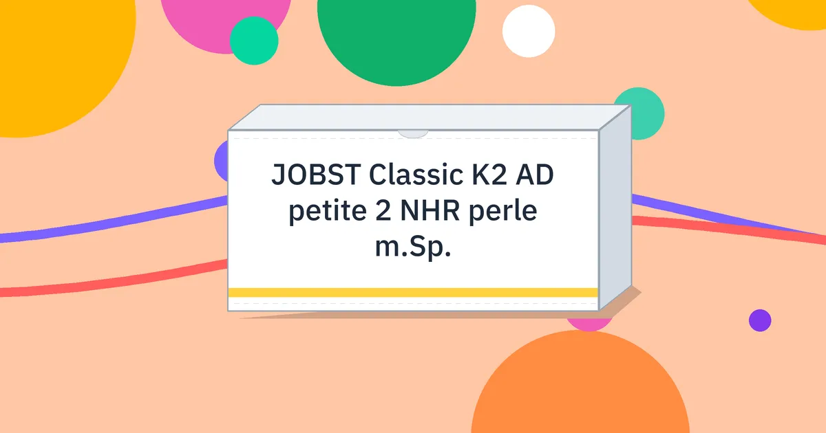Symbolbild: Packung mit der Aufschrift JOBST Classic K2 AD petite 2 NHR perle m.Sp. (PZN 13060877) – Verfügbarkeit und Bezug in Apotheken in Frankfurt am Main