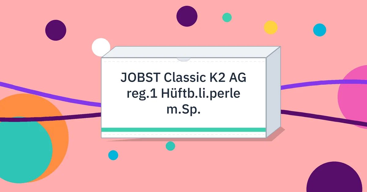 Symbolbild: Packung mit der Aufschrift JOBST Classic K2 AG reg.1 Hüftb.li.perle m.Sp. (PZN 13065946) – Verfügbarkeit und Bezug in Apotheken in Frankfurt am Main