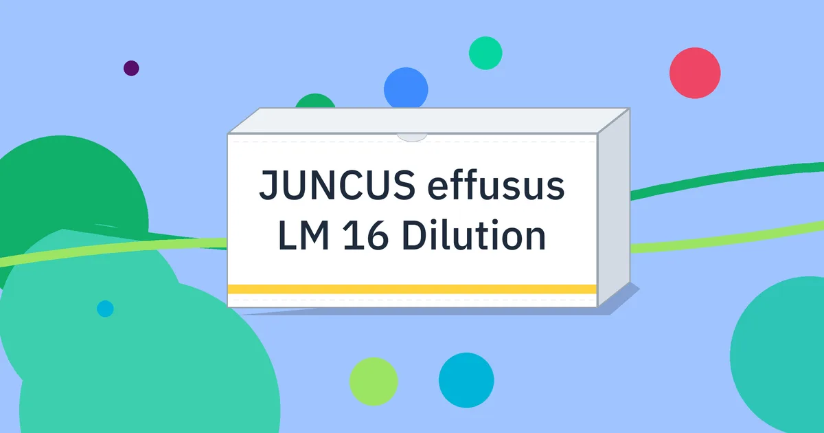 Symbolbild: Packung mit der Aufschrift JUNCUS effusus LM 16 Dilution (PZN 13564201) – Verfügbarkeit und Bezug in Apotheken in Frankfurt am Main