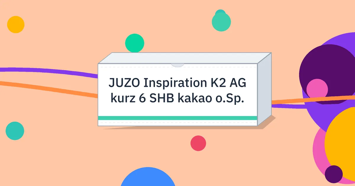 Symbolbild: Packung mit der Aufschrift JUZO Inspiration K2 AG kurz 6 SHB kakao o.Sp. (PZN 14923493) – Verfügbarkeit und Bezug in Apotheken in Frankfurt am Main