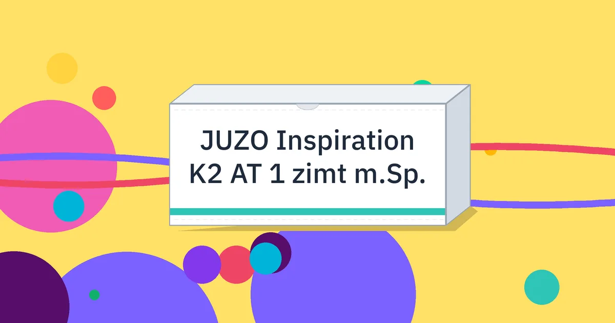 Symbolbild: Packung mit der Aufschrift JUZO Inspiration K2 AT 1 zimt m.Sp. (PZN 14926014) – Verfügbarkeit und Bezug in Apotheken in Frankfurt am Main