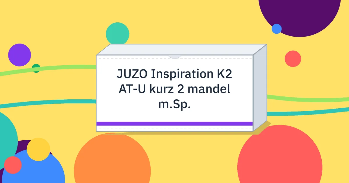 Symbolbild: Packung mit der Aufschrift JUZO Inspiration K2 AT-U kurz 2 mandel m.Sp. (PZN 14928912) – Verfügbarkeit und Bezug in Apotheken in Frankfurt am Main