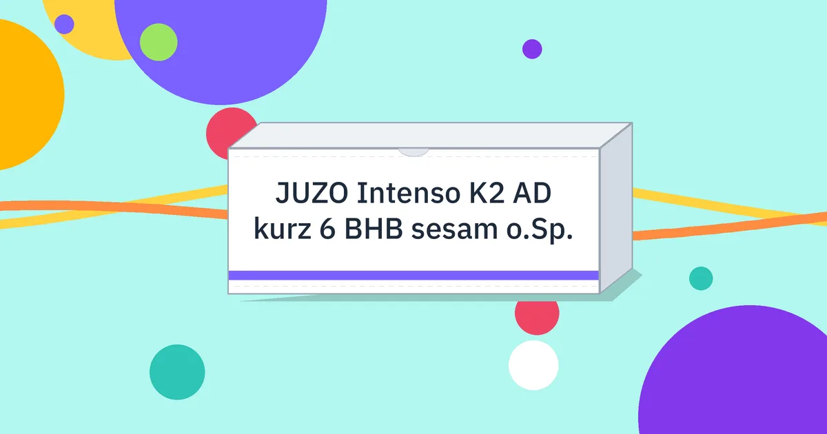 Symbolbild: Packung mit der Aufschrift JUZO Intenso K2 AD kurz 6 BHB sesam o.Sp. (PZN 18625048) – Verfügbarkeit und Bezug in Apotheken in Frankfurt am Main
