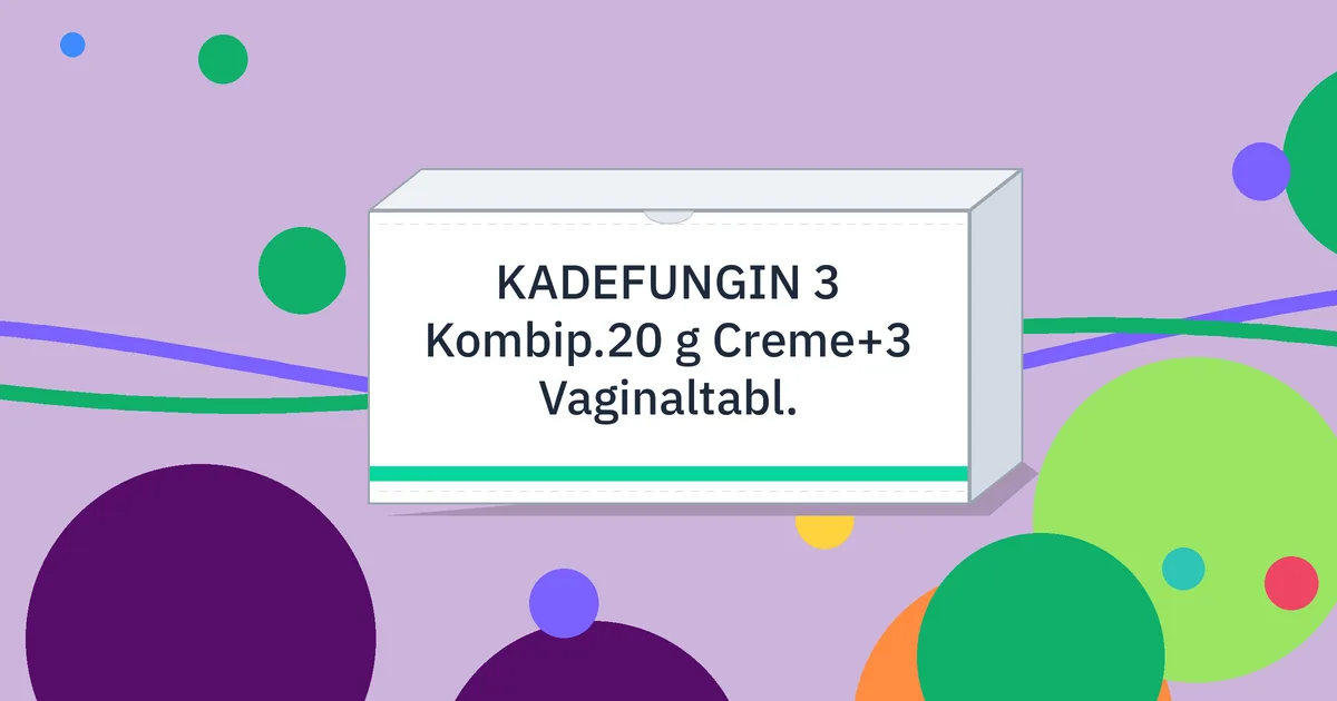 Symbolbild: Packung mit der Aufschrift KADEFUNGIN 3 Kombip.20 g Creme+3 Vaginaltabl. (PZN 03766139) – Verfügbarkeit und Bezug in Apotheken in Frankfurt am Main
