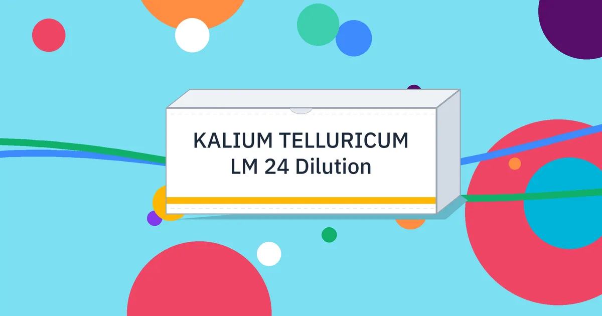 Symbolbild: Packung mit der Aufschrift KALIUM TELLURICUM LM 24 Dilution (PZN 12927386) – Verfügbarkeit und Bezug in Apotheken in Frankfurt am Main