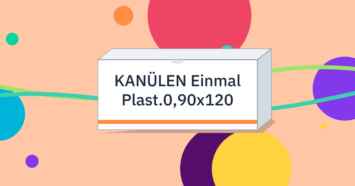 Symbolbild: Packung mit der Aufschrift KANÜLEN Einmal Plast.0,90x120 (PZN 01963953) – Verfügbarkeit und Bezug in Apotheken in Frankfurt am Main