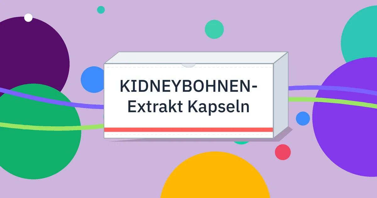 Symbolbild: Packung mit der Aufschrift KIDNEYBOHNEN-Extrakt Kapseln (PZN 17886025) – Verfügbarkeit und Bezug in Apotheken in Frankfurt am Main