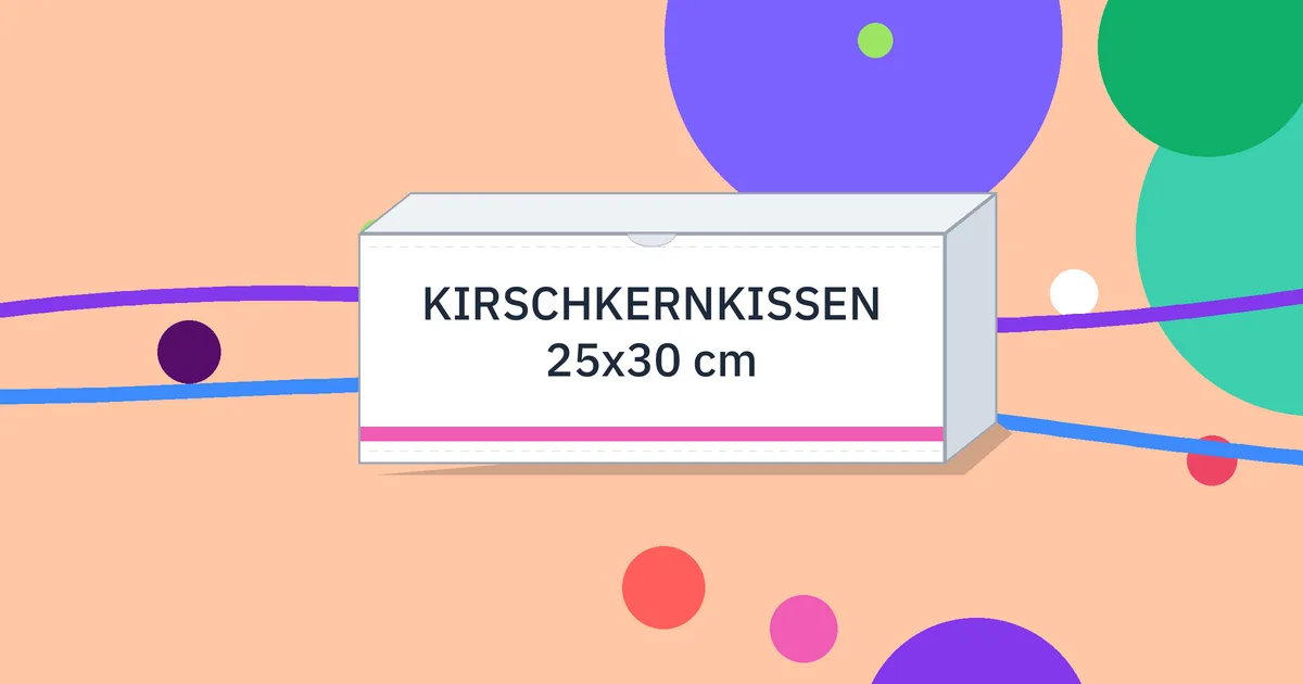 Symbolbild: Packung mit der Aufschrift KIRSCHKERNKISSEN 25x30 cm (PZN 00925608) – Verfügbarkeit und Bezug in Apotheken in Frankfurt am Main