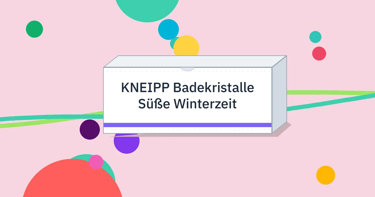 Symbolbild: Packung mit der Aufschrift KNEIPP Badekristalle Süße Winterzeit (PZN 19829385) – Verfügbarkeit und Bezug in Apotheken in Frankfurt am Main