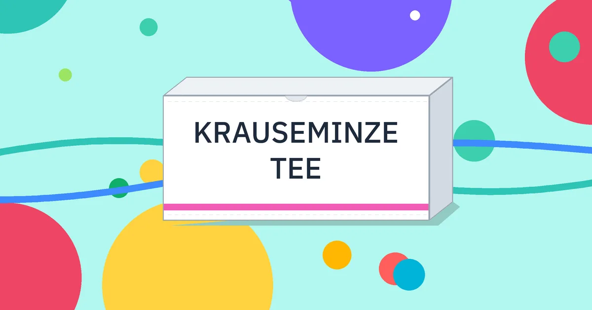 Symbolbild: Packung mit der Aufschrift KRAUSEMINZE TEE (PZN 20278565) – Verfügbarkeit und Bezug in Apotheken in Frankfurt am Main