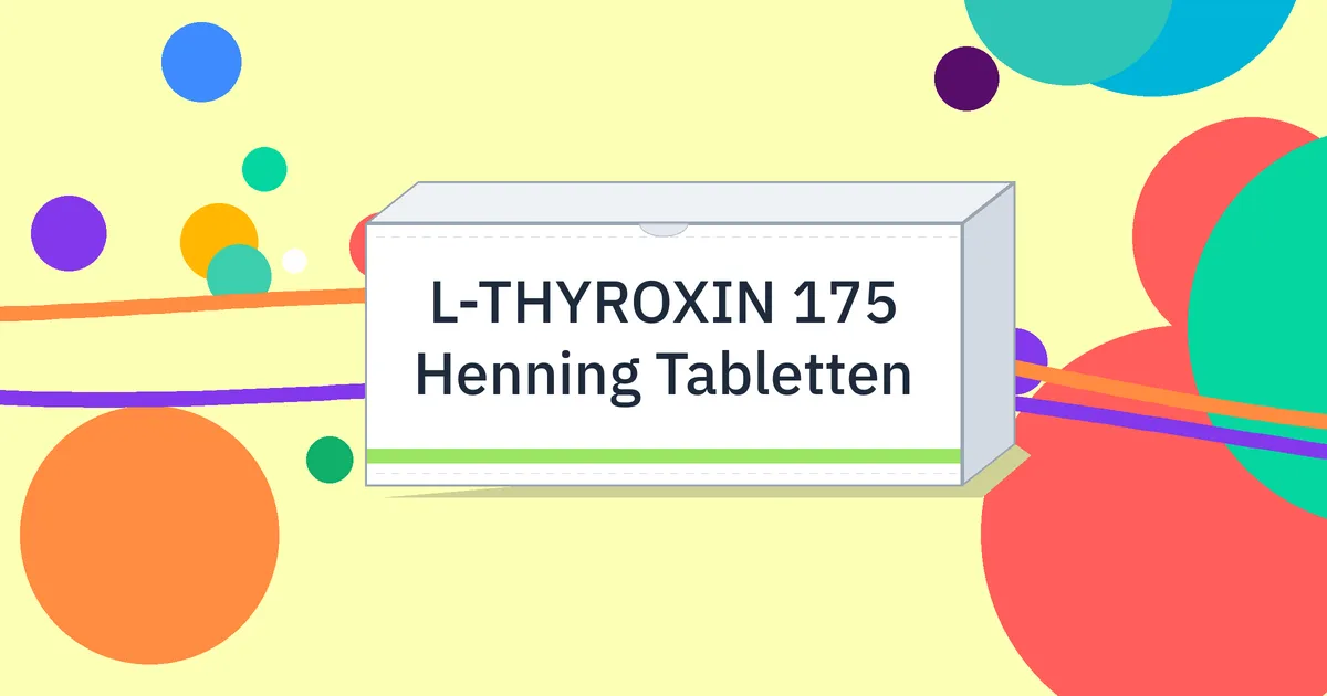 Symbolbild: Packung mit der Aufschrift L-THYROXIN 175 Henning Tabletten (PZN 04784091) – Verfügbarkeit und Bezug in Apotheken in Frankfurt am Main