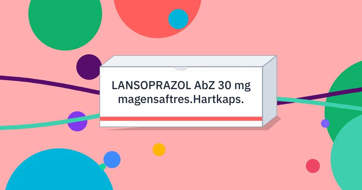 Symbolbild: Packung mit der Aufschrift LANSOPRAZOL AbZ 30 mg magensaftres.Hartkaps. (PZN 04317604) – Verfügbarkeit und Bezug in Apotheken in Frankfurt am Main