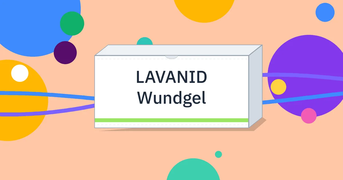 Symbolbild: Packung mit der Aufschrift LAVANID Wundgel (PZN 17816102) – Verfügbarkeit und Bezug in Apotheken in Frankfurt am Main